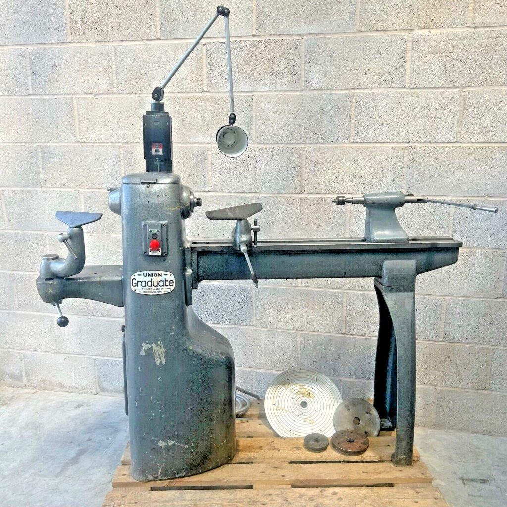 Union Graduate Wood Turning Lathe with Lever Action Tail Stock 3 Phase ...